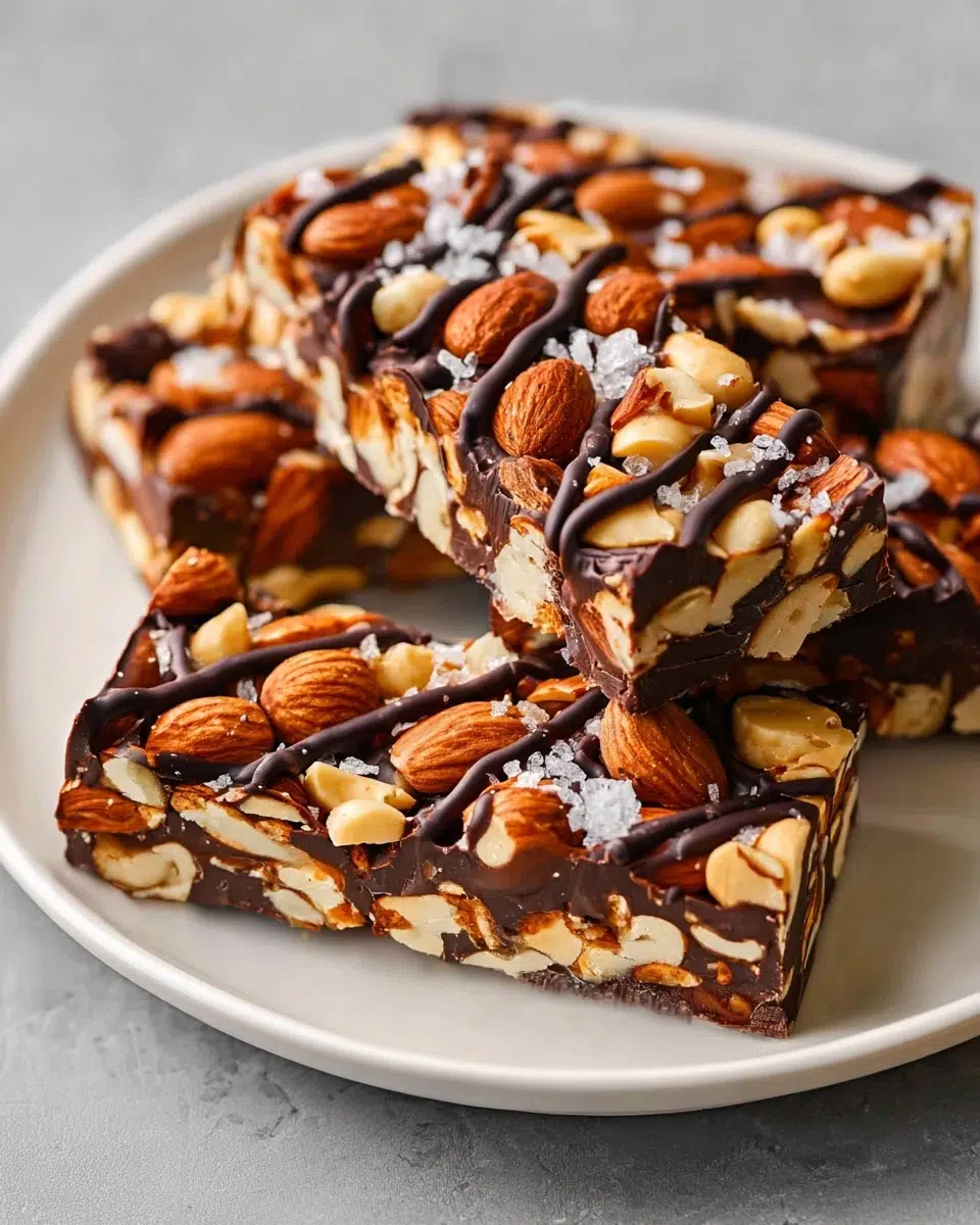 Irresistible Dark Chocolate Sea Salt Nut Bars | Rich, Crunchy ...